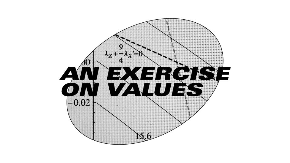 An exercise on Values – artworks